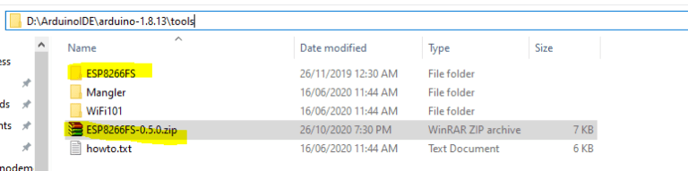 Install ESP8266 File Uploader in Arduino IDE for SPIFFS - donskytech.com
