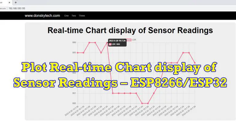 Plot Real-time Chart display of Sensor Readings - ESP8266/ESP32