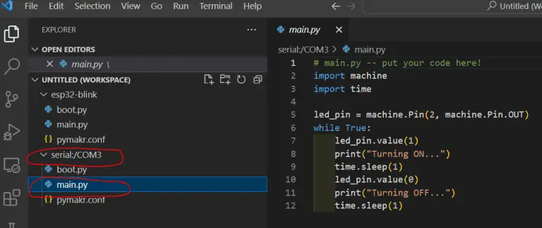 Micropython Using Vscode Pymakr On Esp32esp8266