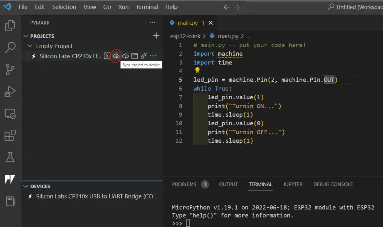 MicroPython using VSCode PyMakr on ESP32/ESP8266