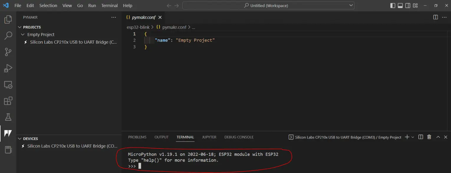 Micropython Using Vscode Pymakr On Esp32esp8266