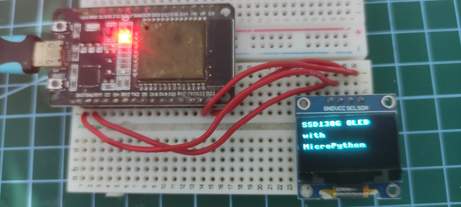 MicroPython: Interfacing with SSD1306 OLED display