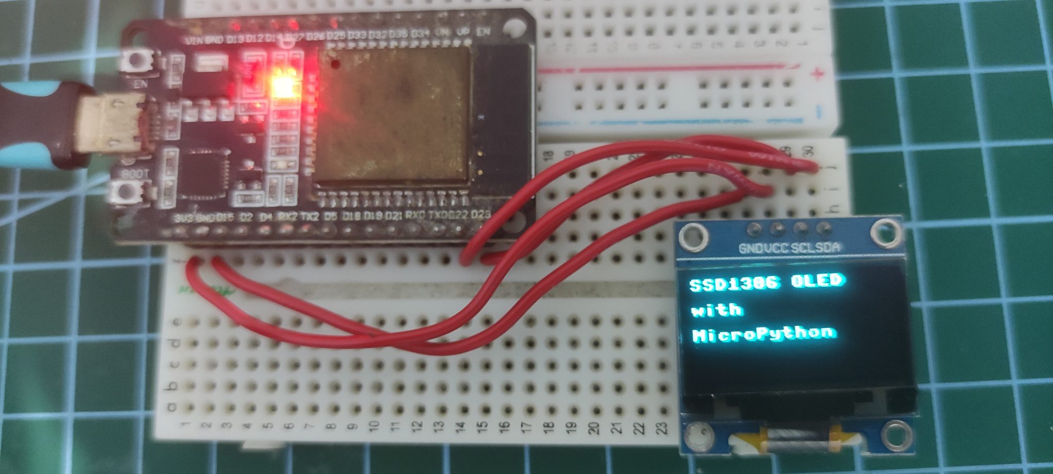 MicroPython: Interfacing with SSD1306 OLED display