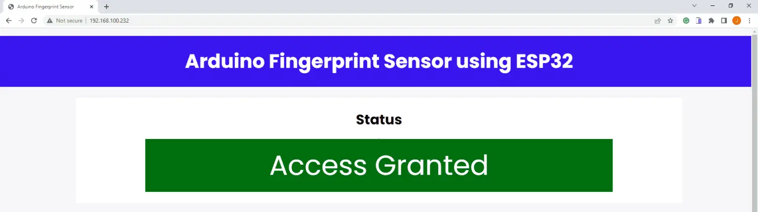 Arduino Fingerprint Door Lock using ESP32 with a Web App