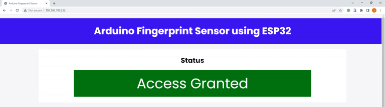 Arduino Fingerprint Door Lock using ESP32 with a Web App