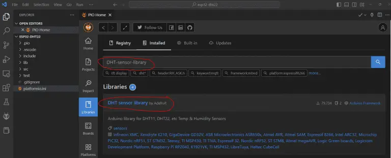 ESP32 - Read DHT22 Sensor using Arduino