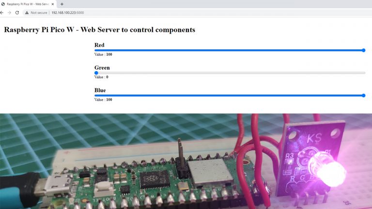 Raspberry Pi Pico W - Web Server to control components