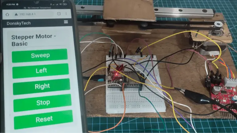 Arduino Stepper Motor Control Project thru WiFi - donskytech.com