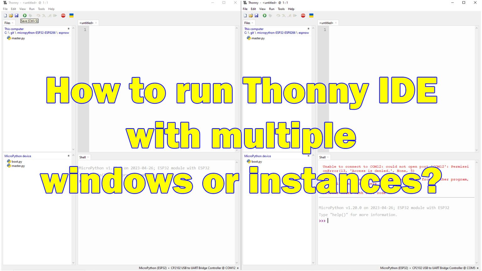 How do you run Thonny IDE with multiple windows or instances ...