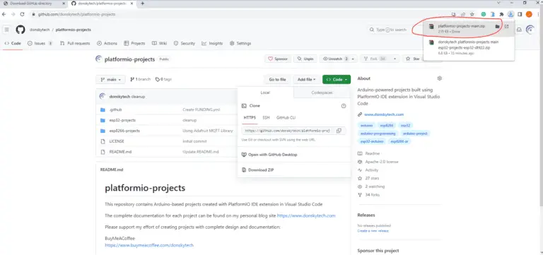 How to download a GitHub file, folder, or project? - donskytech.com